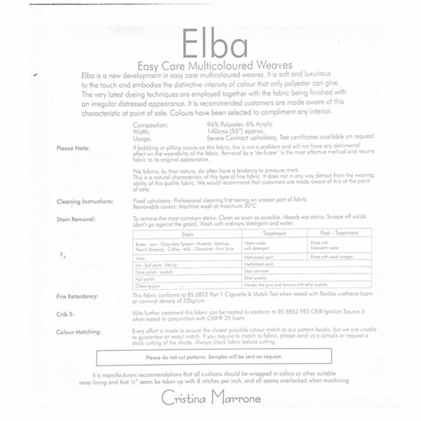 Elba Ocean Weave Fabric - ELB3537 Cristina Marrone
