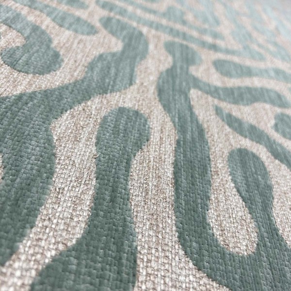 Rosso Heavyweight Fluid Duck Egg Upholstery Fabric | Beaumont Fabrics