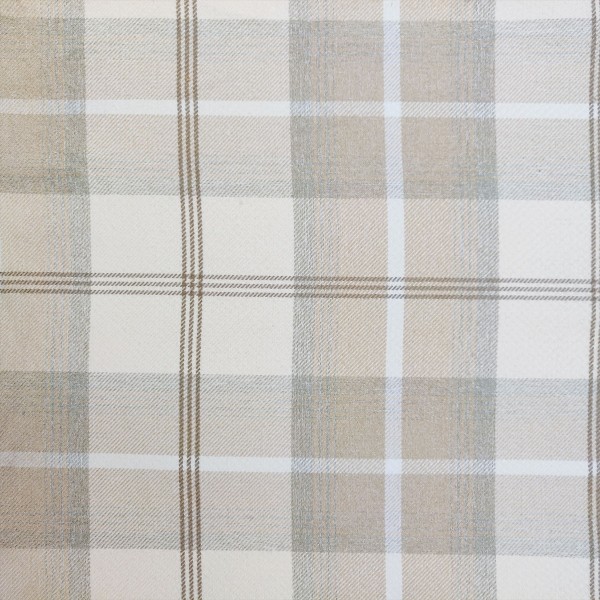 Balmoral Dove Grey Tartan Plaid Upholstery Fabric | Beaumont Fabrics